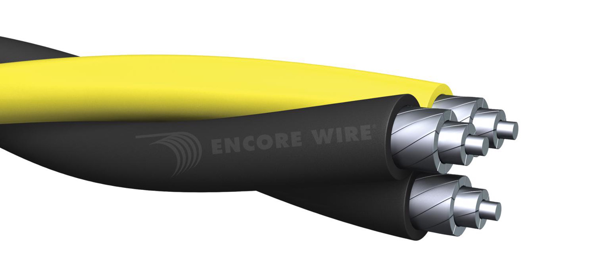Encore Wire | Encore Wire Aluminum Triplex Underground Cable 2-4-2 AWG ...