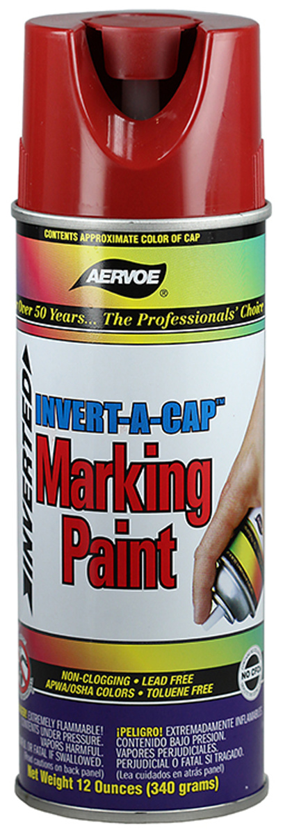 Aervoe | Aervoe Invert-A-Cap® Marking Paints Red Aerosol Can 16 oz ...