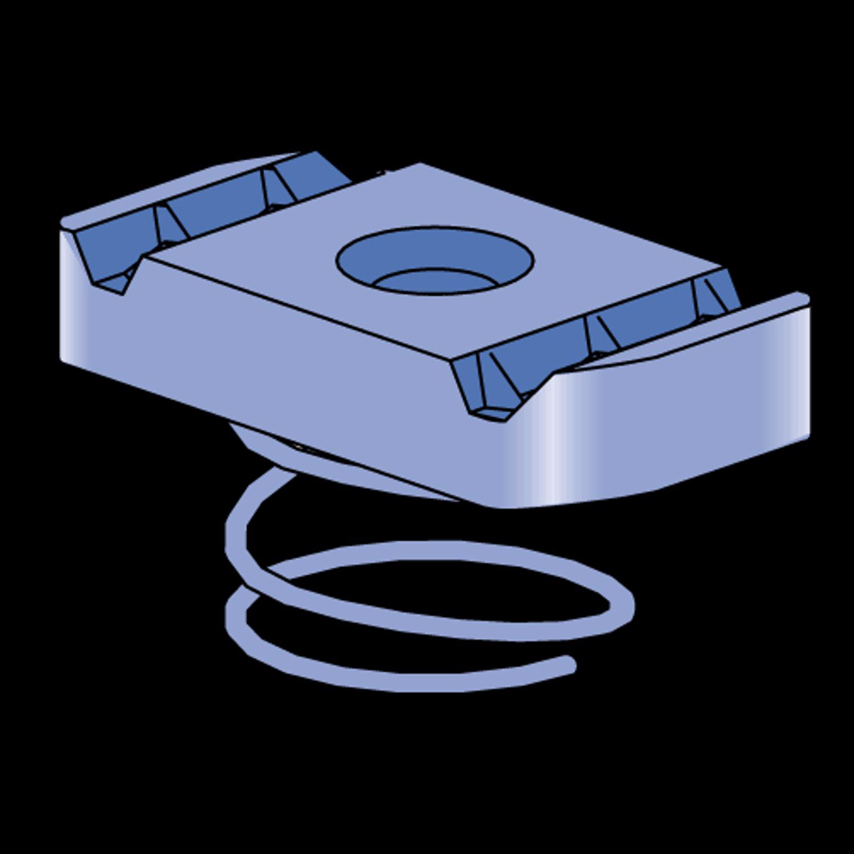 Unistrut | Unistrut Channel Nuts with Spring Steel Electro-Galvanized ...