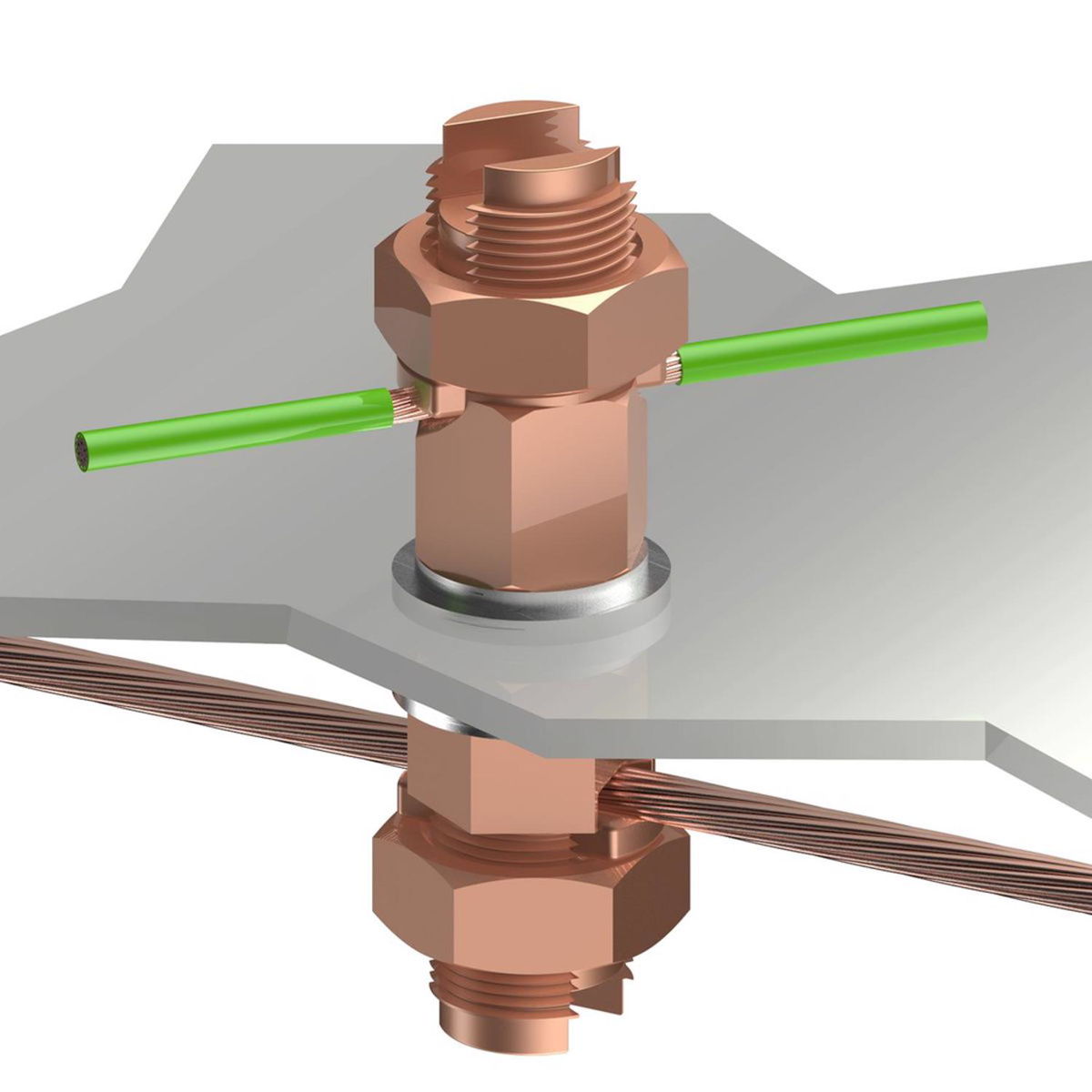 Burndy | Burndy KCKF Series Grounding Bulkhead Connectors 10 CU Sol - 2 ...